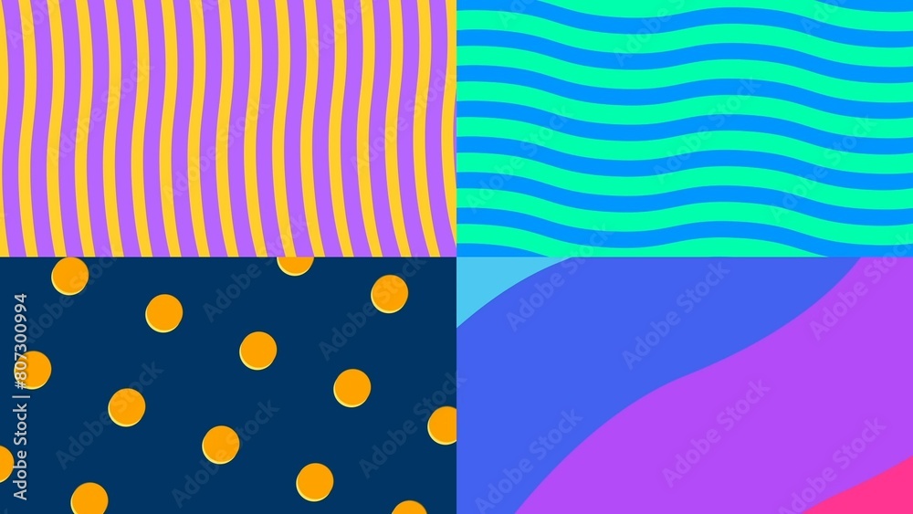Animated Shapes Background Collection (Fully customizable) Stock ...