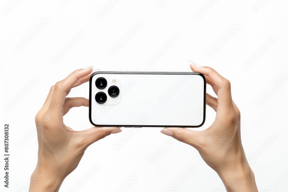 Horizontal Phone Holding - Person Holding Phone for Taking Photo or ...