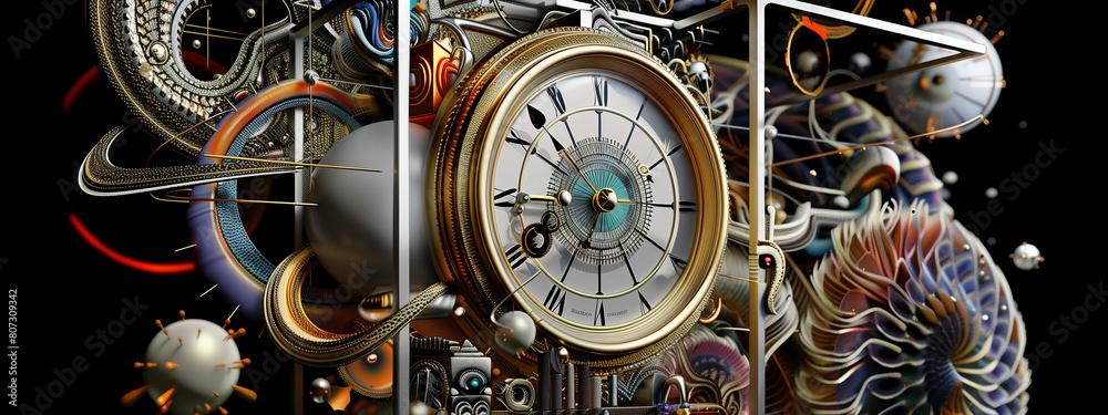 Time takes on a psychedelic form with a mesmerizing clock, its vibrant ...