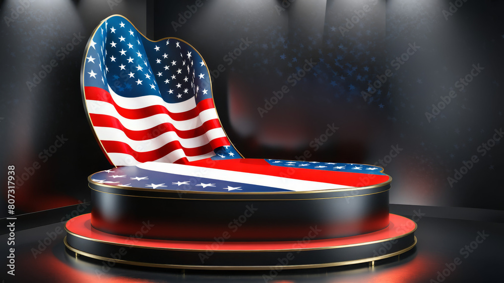 dark product display podium, 4th of July podium Independence Day ...