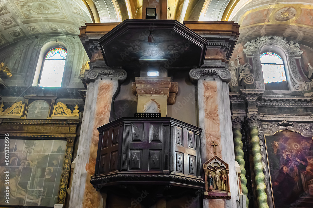 Interior of Cimiez Monastery of Nice (also known as Monastery Notre ...