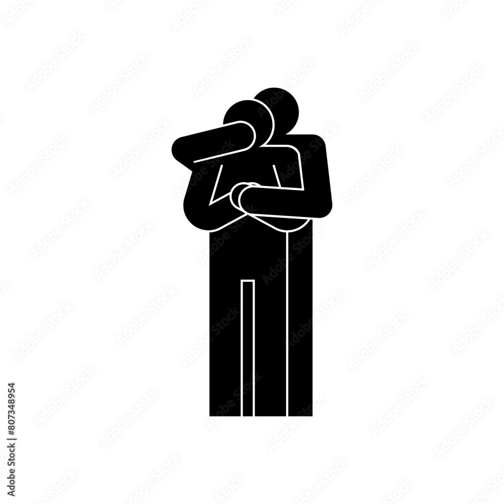 Capturing victim. Violence sign. Maniac Holds victim symbol. Rapist and ...