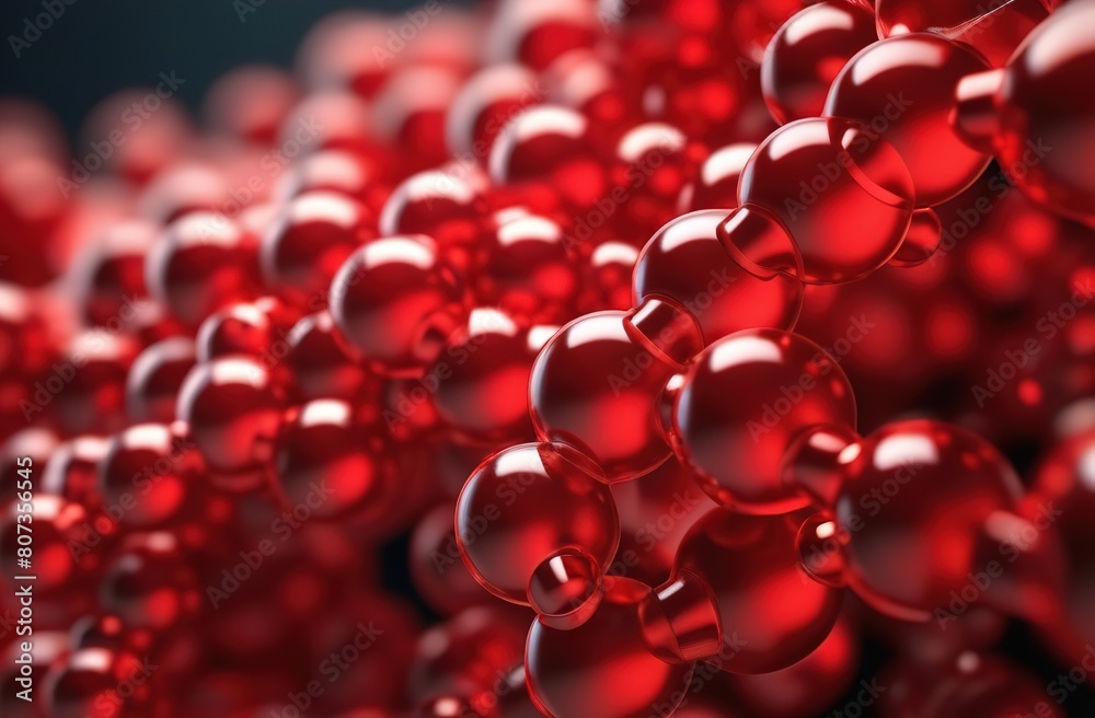Red microbes in macro photography look like eggs. Red microbes in macro ...