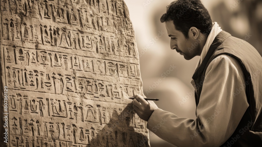 Roman scholar interprets Egyptian hieroglyphics unlocking ancient ...