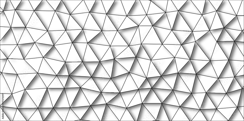 Vecteur Stock Abstract 3D Low Poly Fractal Design triangle shapes White ...