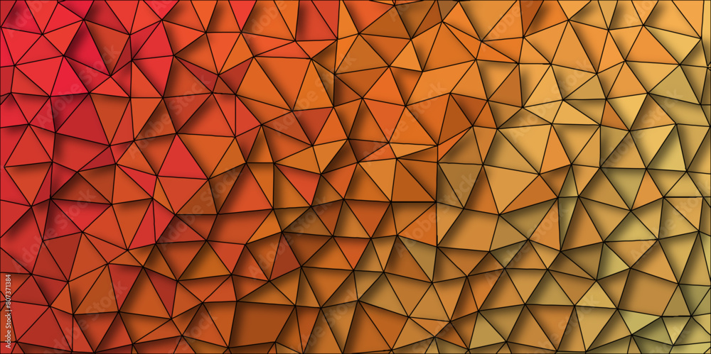 Abstract 3D Low Poly Design triangle shapes Modern Gradient mosaic ...