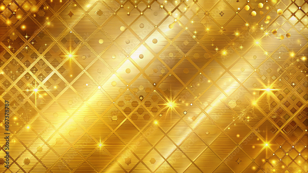 Exquisite Golden Luxury Background with Sparkling Diamond Pattern and ...