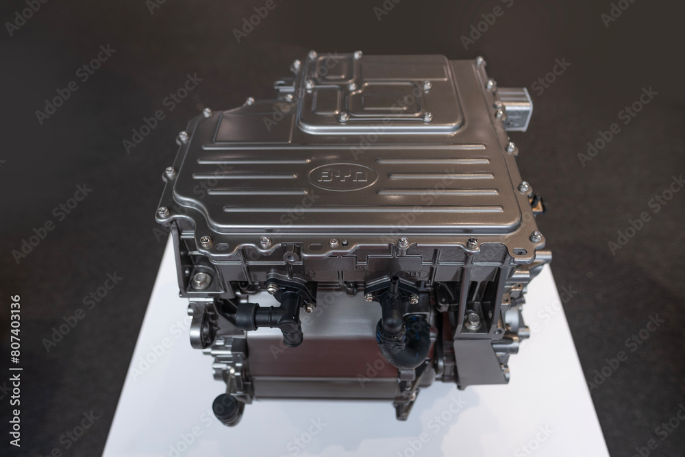 innovative electric motor BYD Electric Car, Logo on cap, traction ...