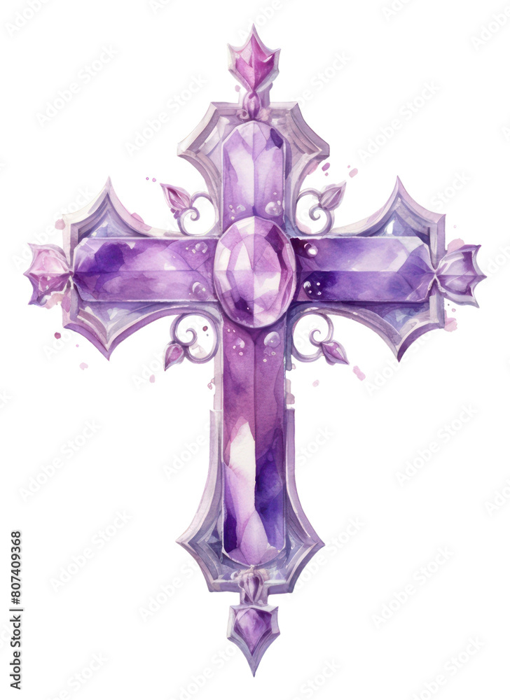 PNG Purple cross symbol spirituality. Stock Illustration | Adobe Stock