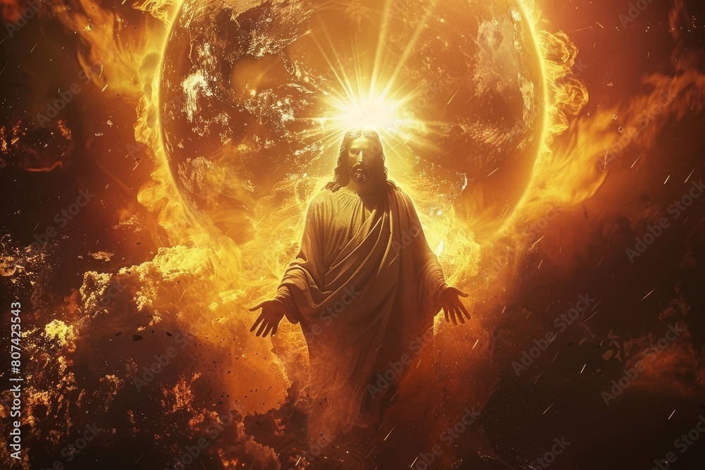 Jesus Christ looking at current global conflicts and efforts towards ...