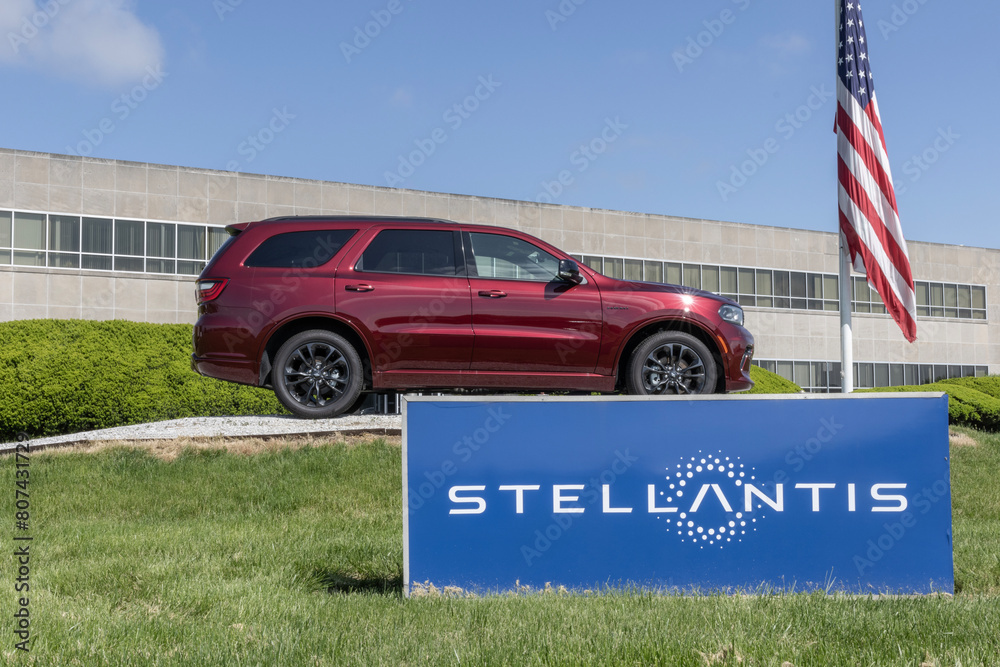 Dodge Durango RT display at the Stellantis Transmission plant. Dodge ...
