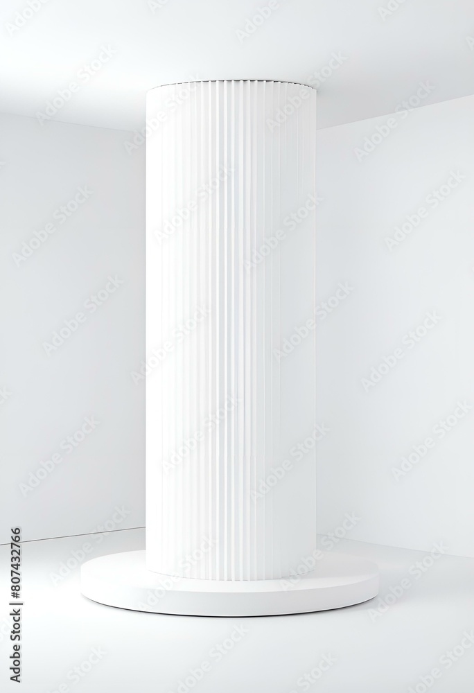 White Pillar, minimalist, simple background. Generative AI. Stock ...