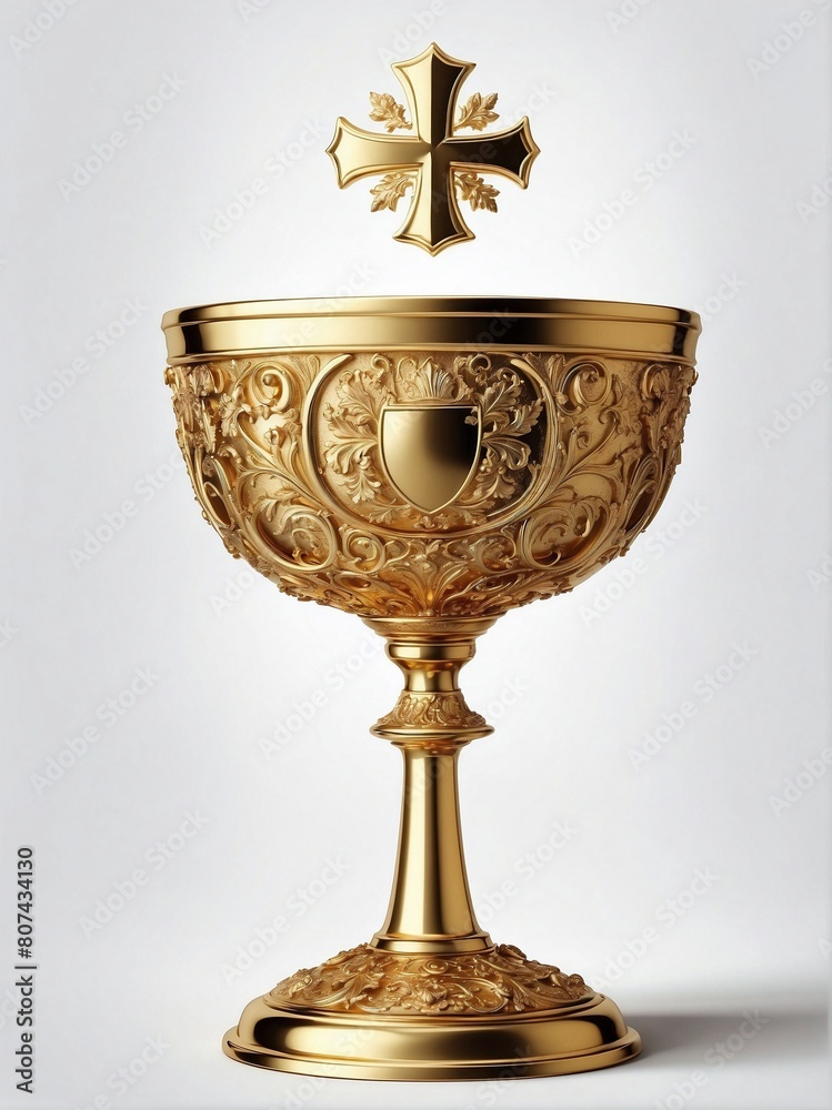 Christian Golden Holy Grail for Background Stock Illustration | Adobe Stock