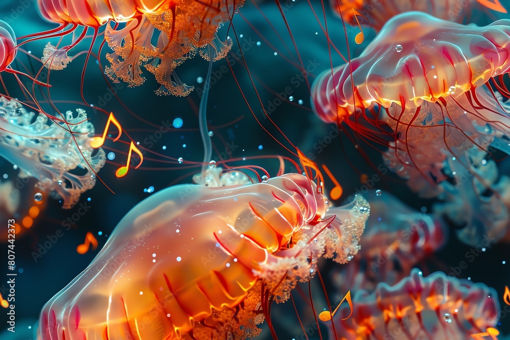 Capture the underwater world from a worms-eye view, with musical notes ...