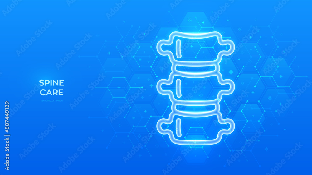 Spine icon. Spine health. Back pain spine treatment, Physiotherapy ...