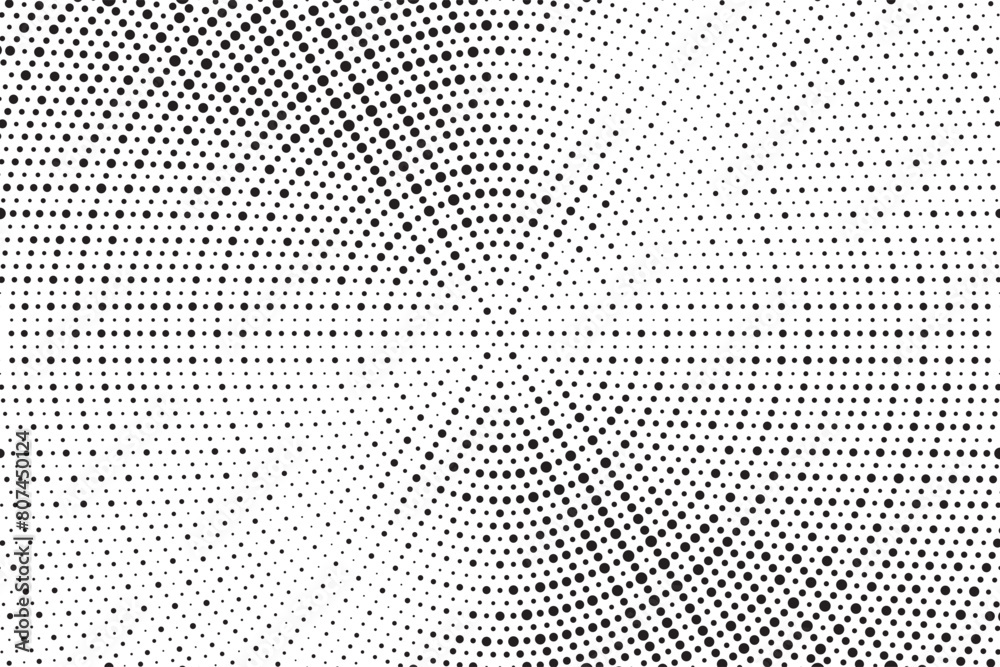 Abstract radial halftone gradient background. Dotted concentric texture ...