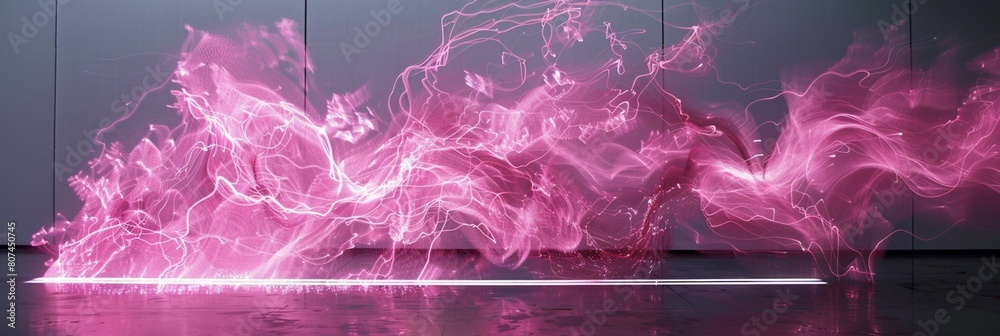 Witness the mesmerizing spectacle of pink electricity crackling and ...