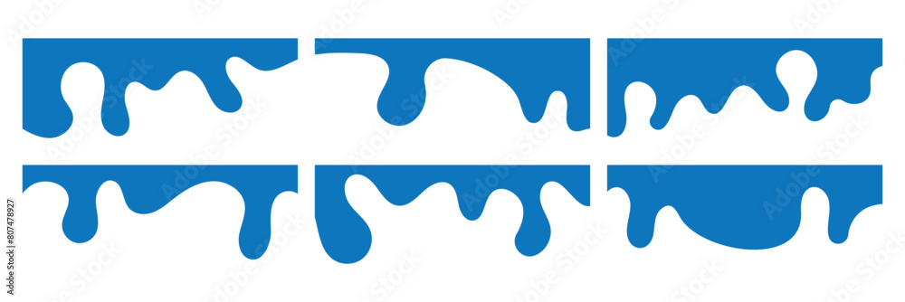 Border shape for website design. Vector banner header and separator ...