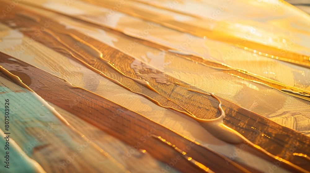 Surfboard wax, close-up on texture and board design, sunset at beach ...
