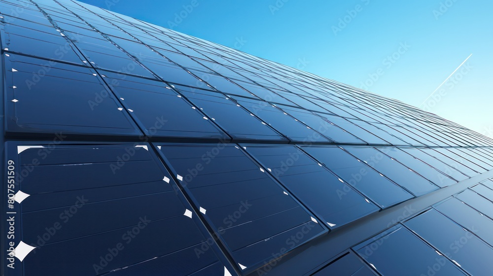 solar panel array gracefully integrated into the roof of an eco ...