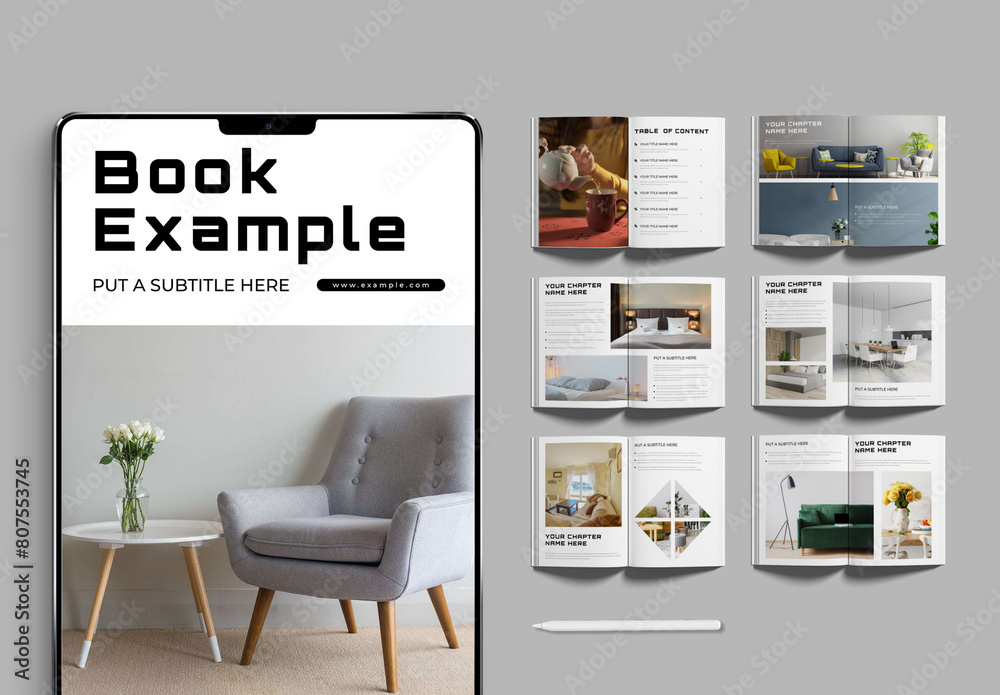 Book Template Layout Stock Template | Adobe Stock