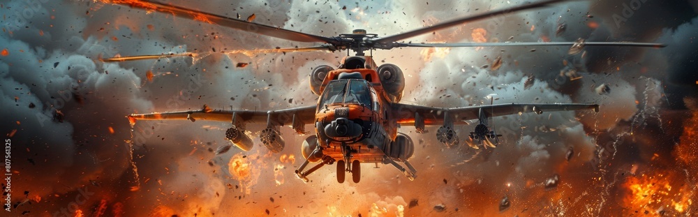Dramatic Helicopter Crash - 4K HD Wallpaper of Explosive Wreckage and ...