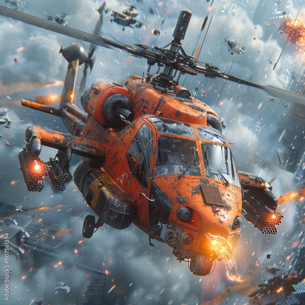 Dramatic Helicopter Crash - 4K HD Wallpaper of Explosive Wreckage and ...