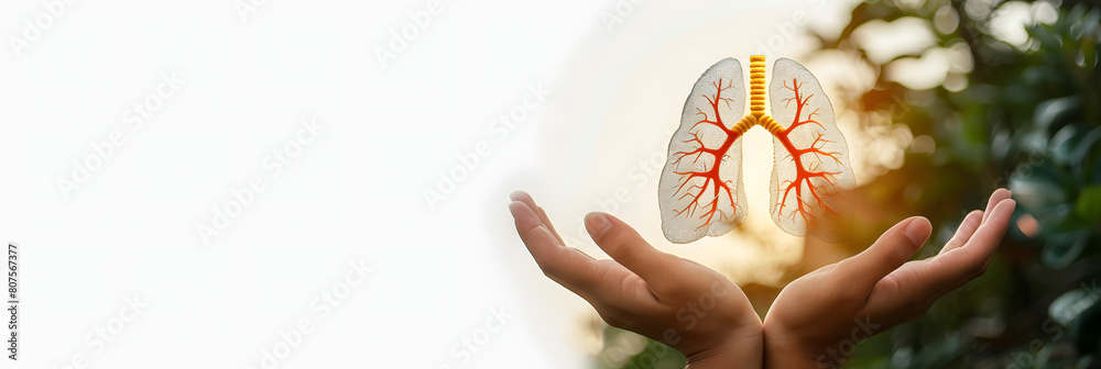 hand cover sign symbol of lung for lung disease protection, World Lung ...