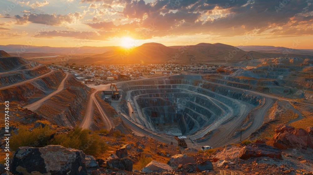 Economic Impact, Visual of a thriving town supported by the mining ...