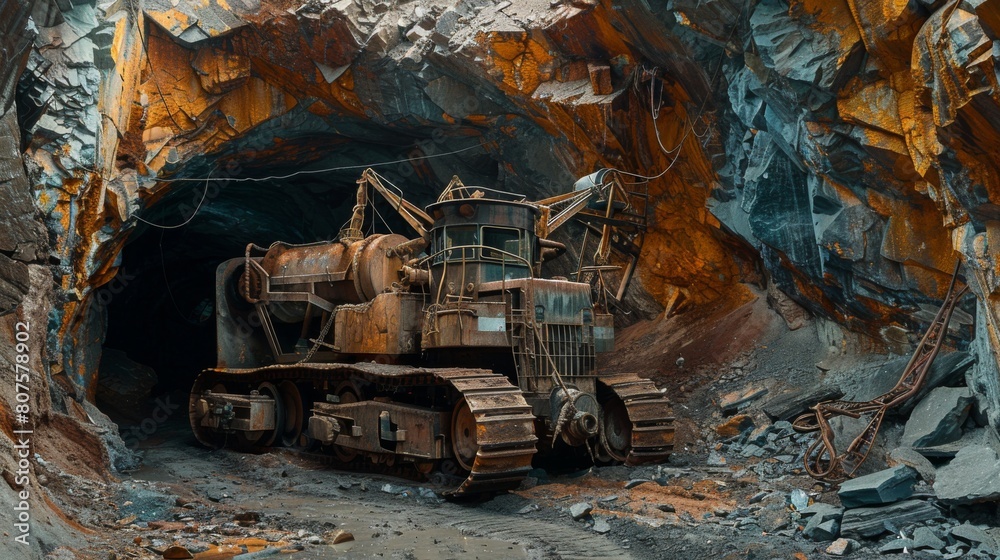Historical Mining, Image of an old, abandoned mine with historical ...