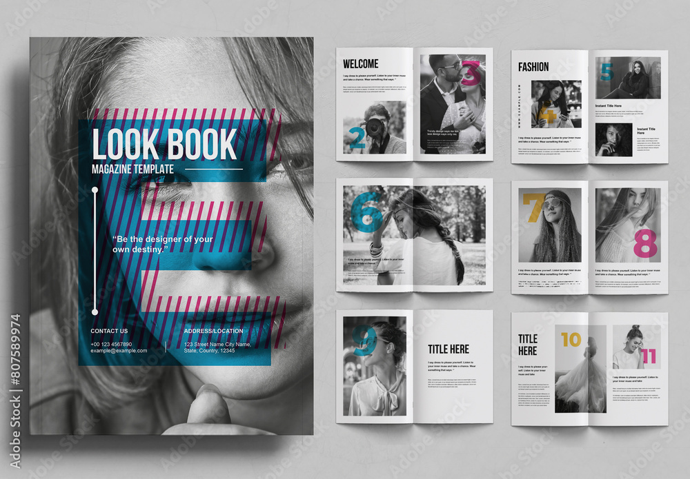 Look Book Layout Stock Template | Adobe Stock