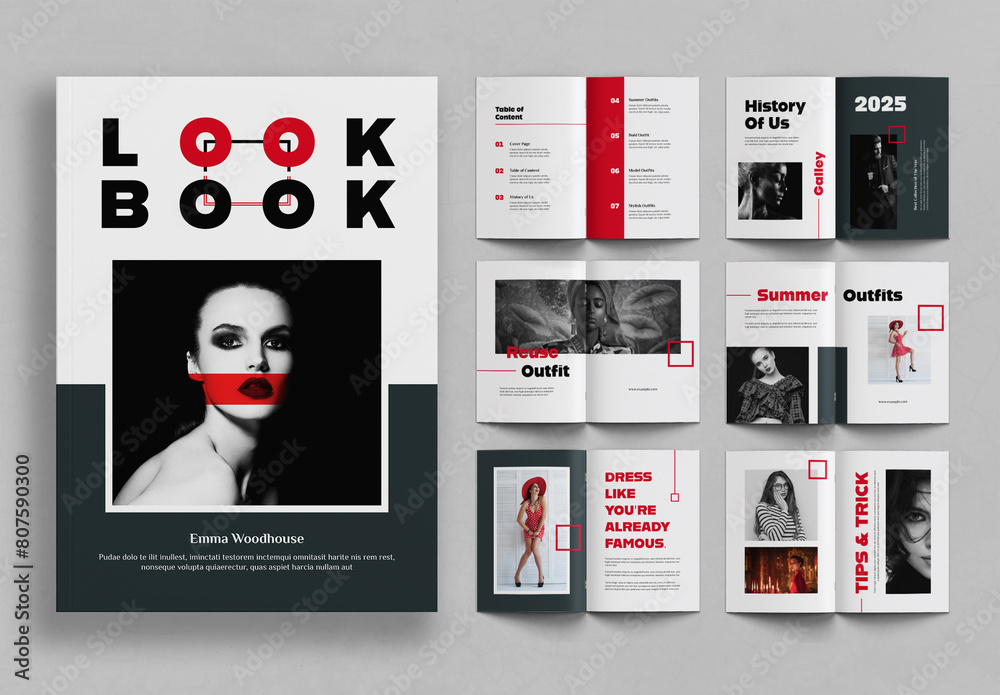 Simple Minimal Look Book Stock Template | Adobe Stock