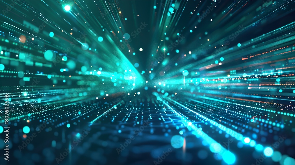 Futuristic technology background with glowing lines and particles ...