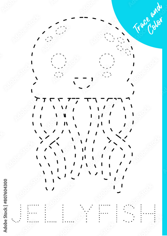 Vetor do Stock: trace book for kids. Coloring and trace cartoon the ...