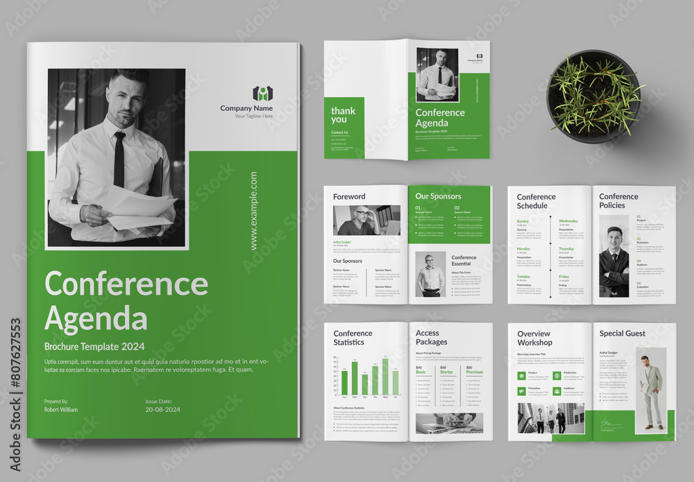 Conference Agenda Template Stock Template | Adobe Stock