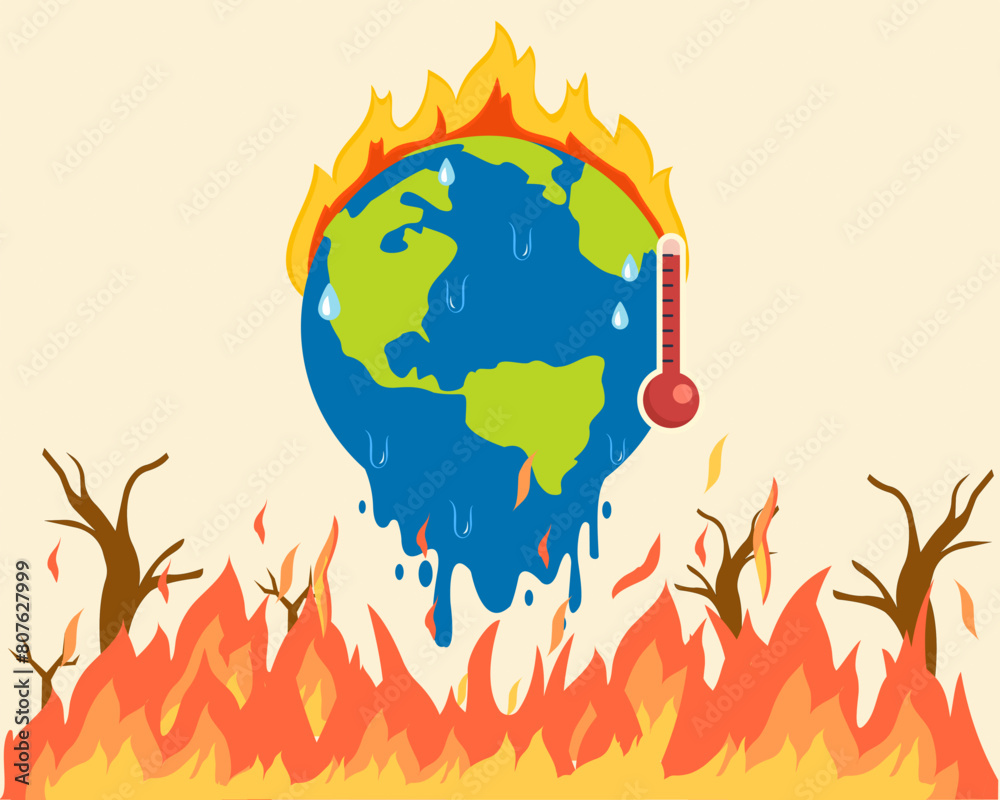 Photo global warming and deforestation global warming effect earth ...