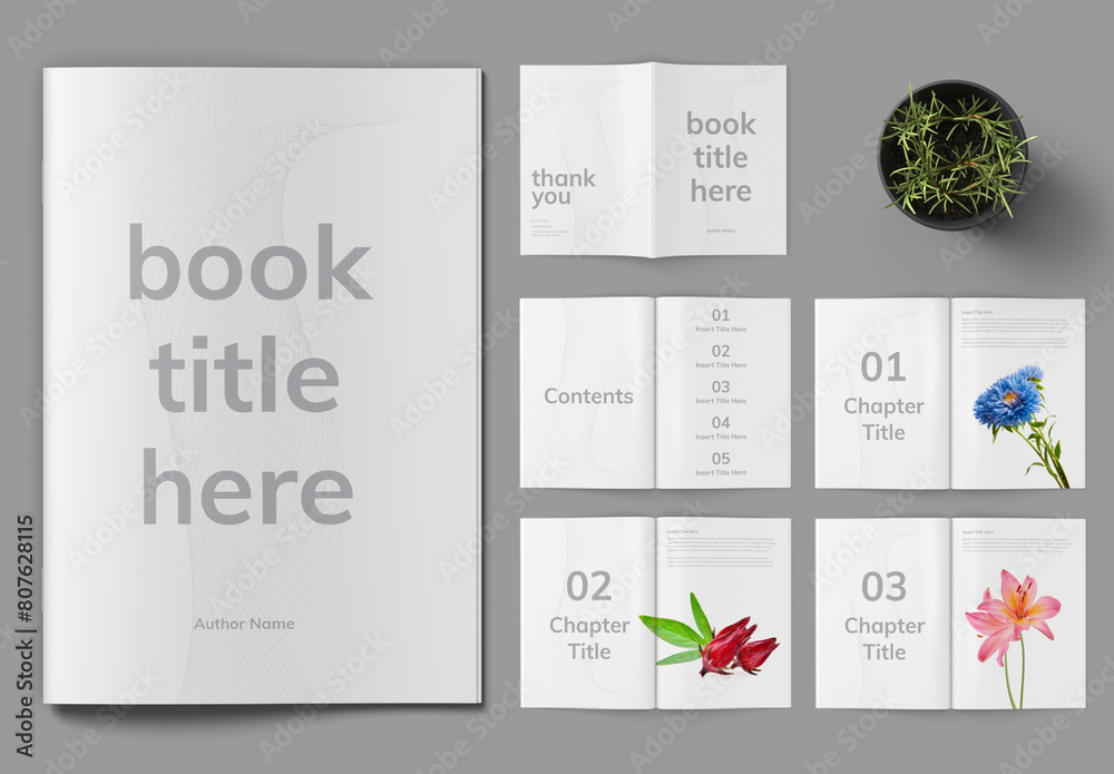 Minimal Book Layout Template Stock Template | Adobe Stock