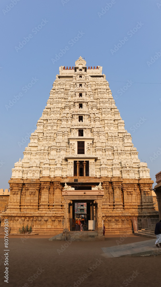 Beautiful White Vellai Gopuram of Sri Ranganatha Swamy Temple, World ...