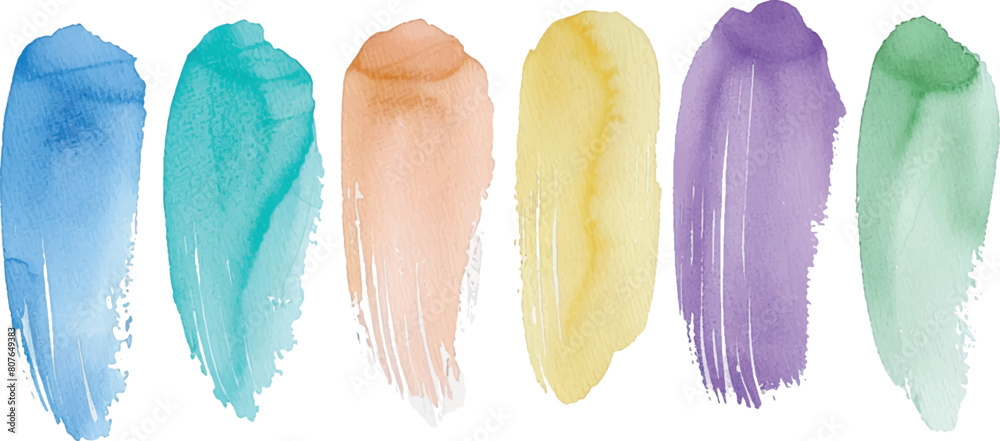 Watercolor color Backgrounds Clipart, Brush strokes illustration ...