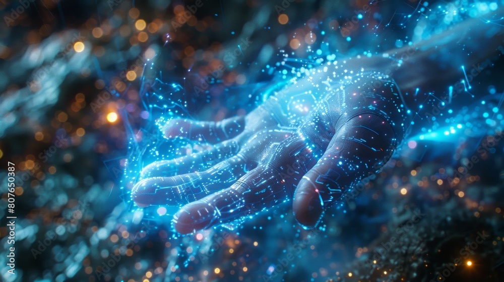 An artificial intelligence and automated machine learning language interface with a businessman ...