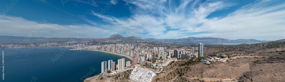 An aerial drone photo of a fully 360 Degree Full Sphere Panoramic view ...