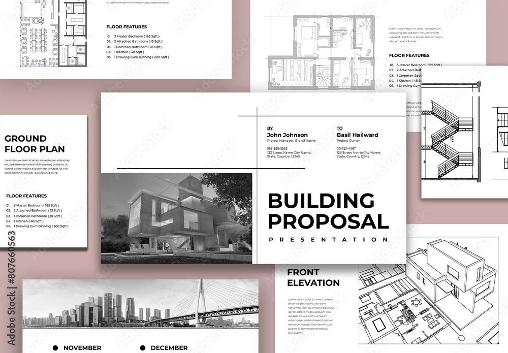 Building Proposal Presentation Stock Template | Adobe Stock
