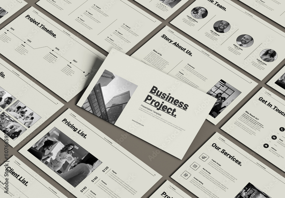 Business Project Presentation Template Stock Template | Adobe Stock