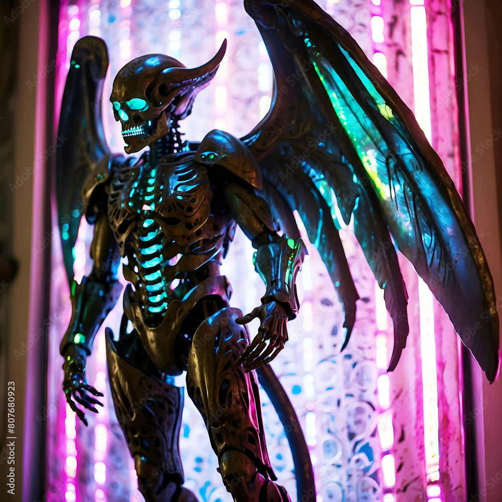 Ultra detailed illustration of the dark silhouette of a rotten ...