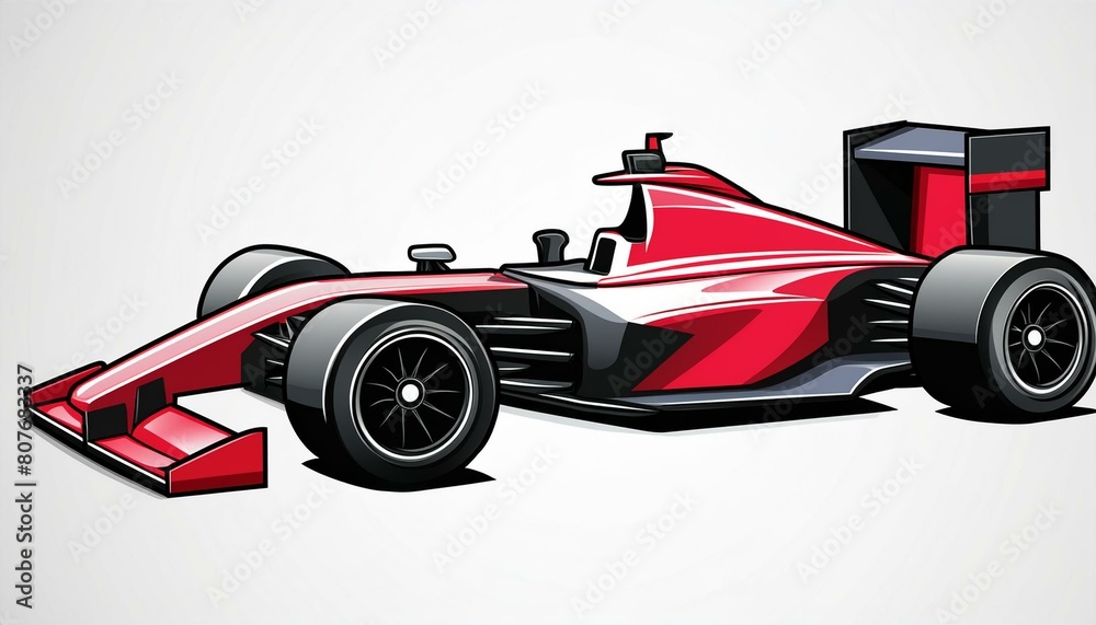 F1 3d race car icon transport jet logo sport auto racing symbol concept ...