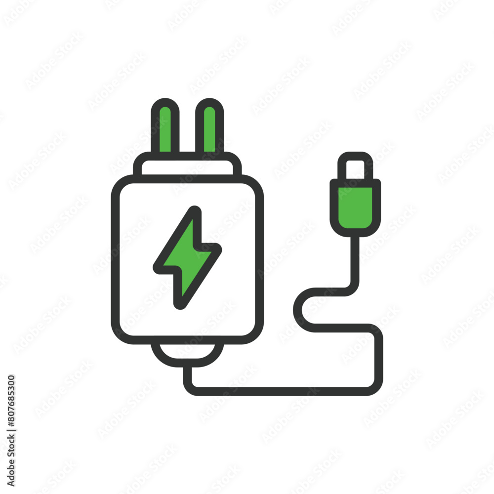 Adaptor, in line design, green. Adapter, Plug, Socket, Connector, Power ...