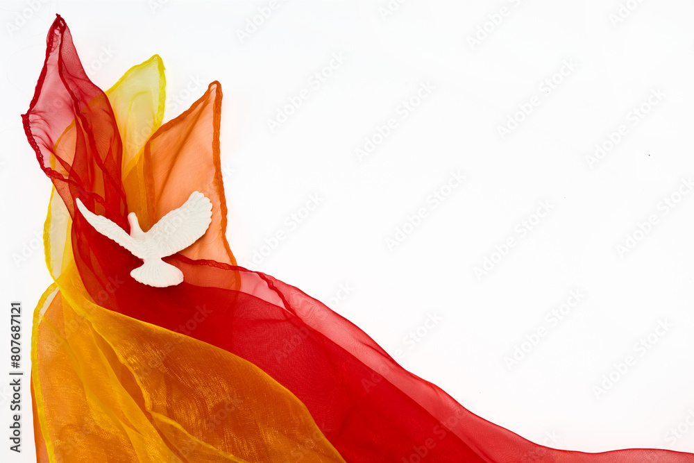 Pentecost Sunday. Pentecost background with flying dove Stock Photo ...