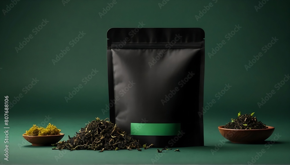 blank tea packaging mockup with tea. Organic tea branding and packaging ...