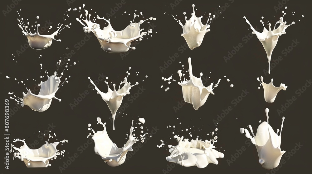 Sprite sheet for milk splash animation, drip animation Stock ...