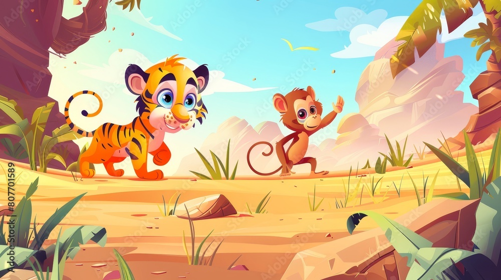 Landing pages for saving nature, African tiger cubs and monkeys in ...